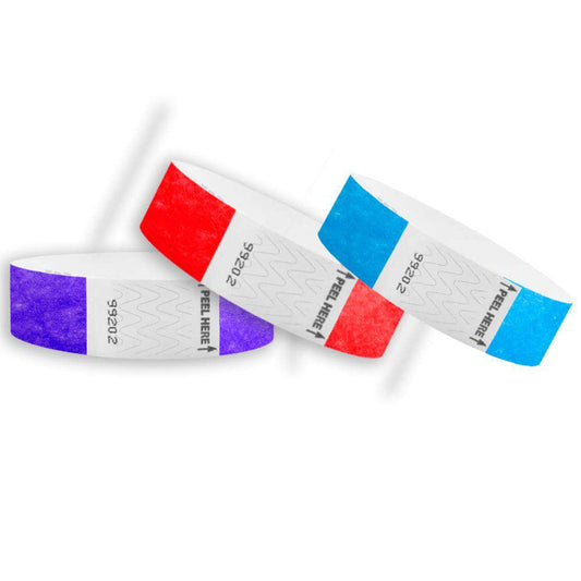 3/4" Solid Paper Wristbands