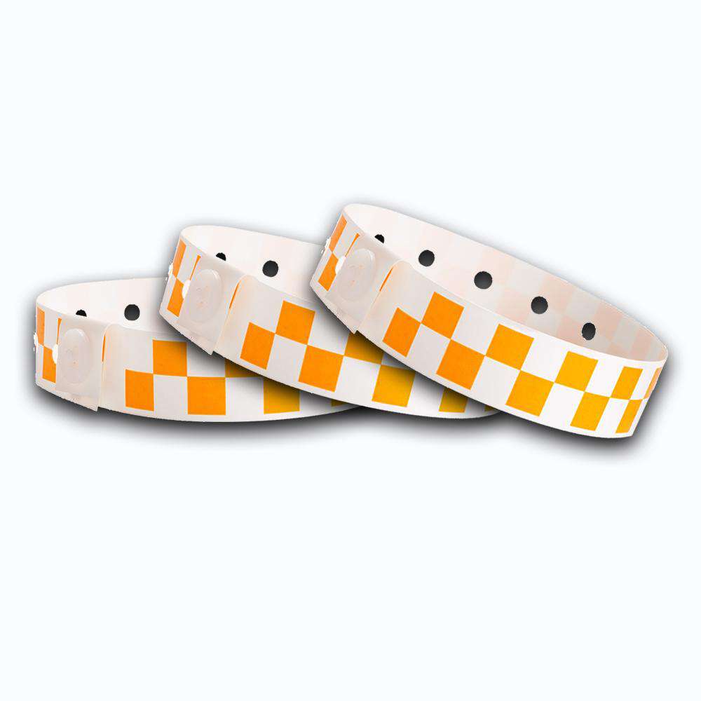 Checkered Wristbands | Plastic Admission Bands